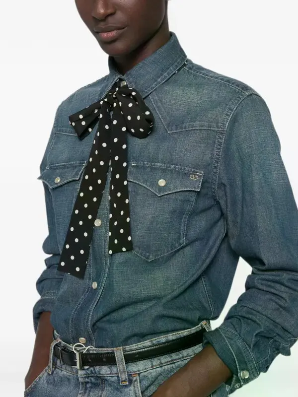 Valentino Garavani Vlogo Polka Dot Pussy-bow Shirt