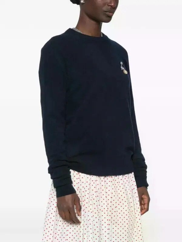 N°21 Crystal-embellished Raglan-sleeve Sweater
