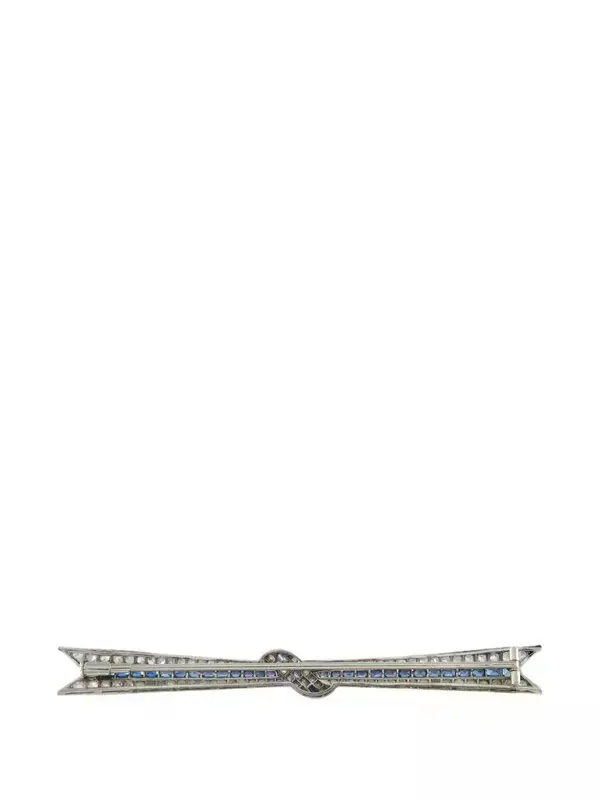 LB EXCLUSIVE Diamond And Sapphire Bow Brooch