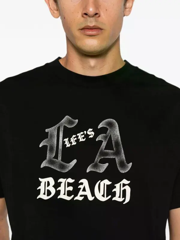 Palm Angels Life's A Beach Graphic-print T-shirt