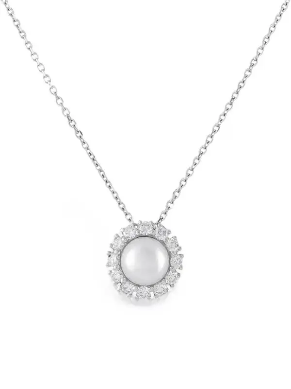 ASSAEL Pearl Diamond Halo Necklace