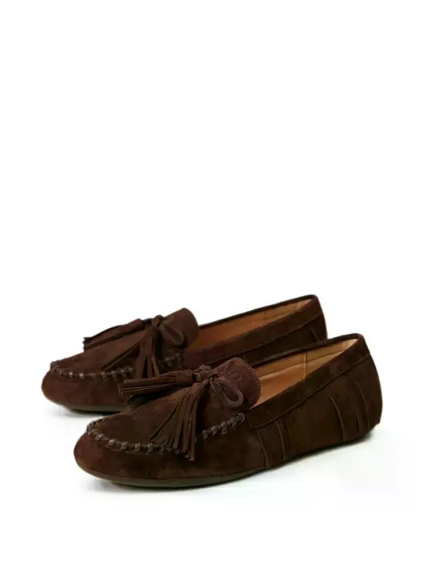 TWINSET Suede Loafers With Fringes