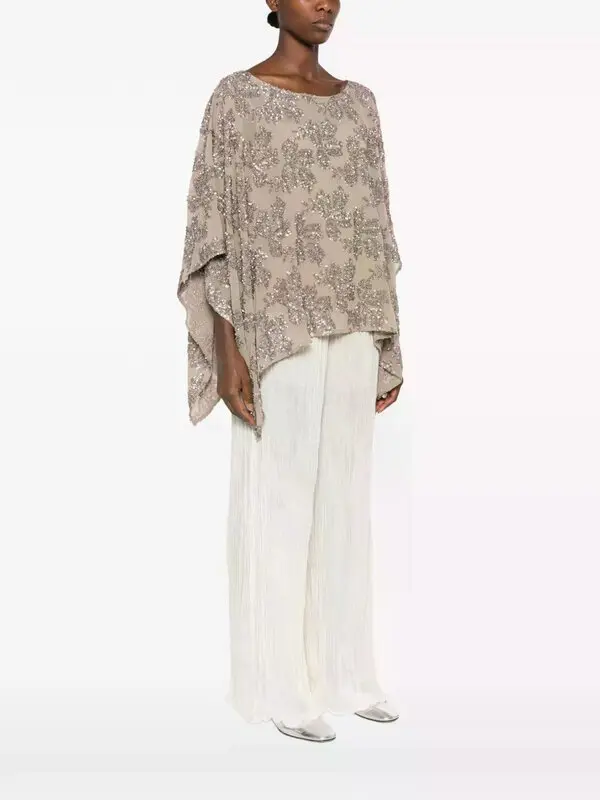 Marina Rinaldi Sequin Embellished Floral Blouse