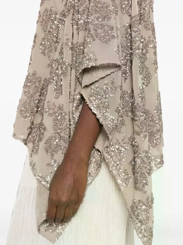 Marina Rinaldi Sequin Embellished Floral Blouse