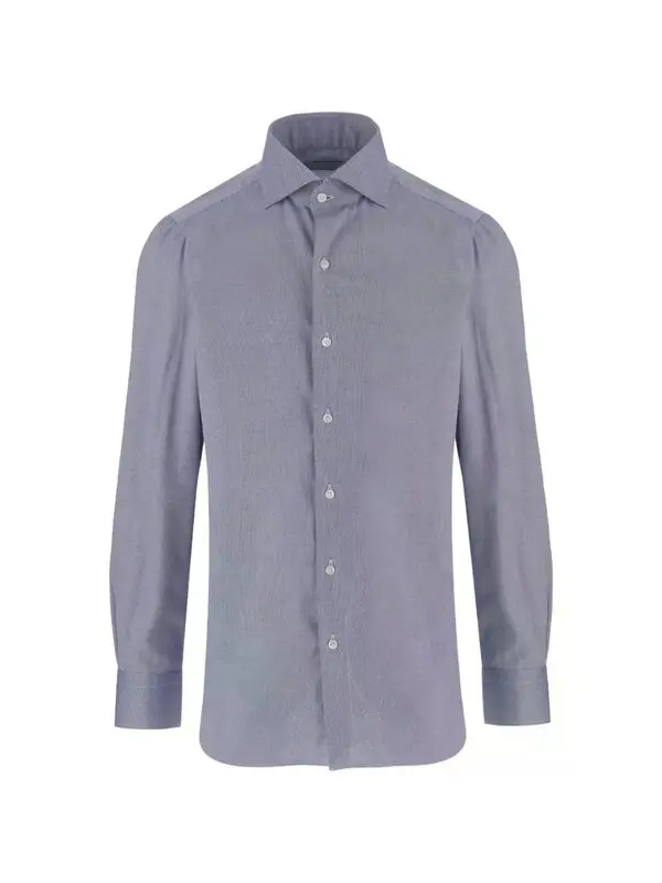 FINAMORE 1925 Button-up Rounded-hem Shirt