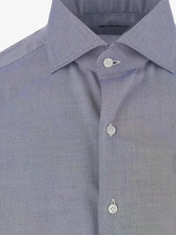 FINAMORE 1925 Button-up Rounded-hem Shirt