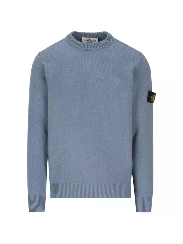 Stone Island 5100072 Lambswool Sweater - Blue