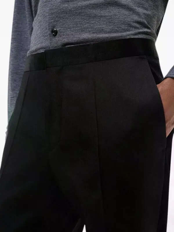 Hugo Satin-waistband Pressed-crease Trousers
