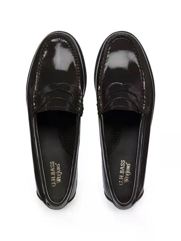 G.H.BASS Weejuns Patent Leather Loafers - Brown
