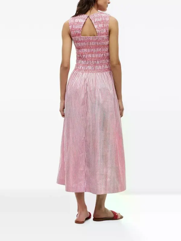 Tommy Hilfiger Striped Smocked Bodice Dress