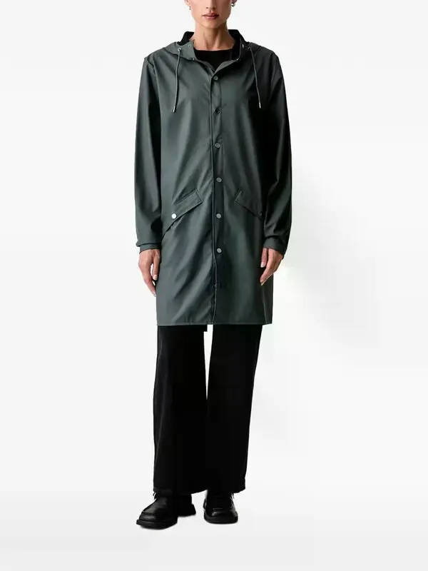 Rains Hooded Press-stud Jacket