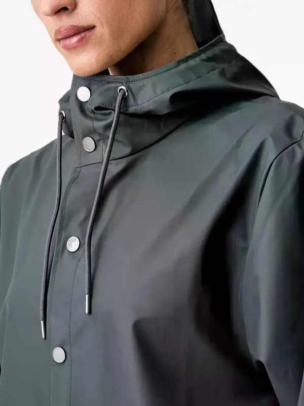 Rains Hooded Press-stud Jacket