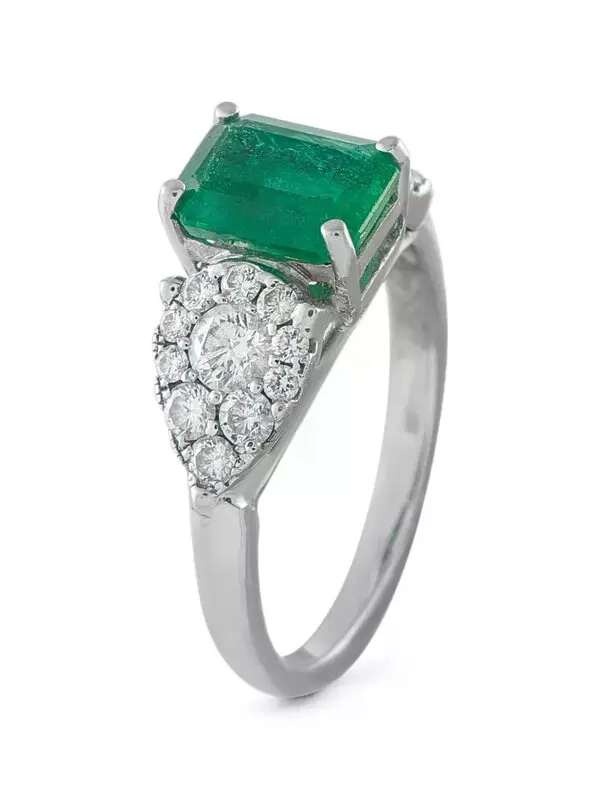 LB EXCLUSIVE Embellished Emerald And Diamond Ring