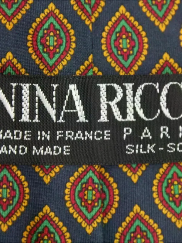 Nina Ricci Printed Silk Neck Tie