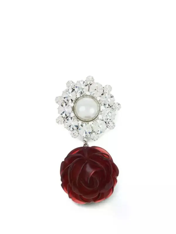 Magda Butrym Crystal And Resin Rose Earrings