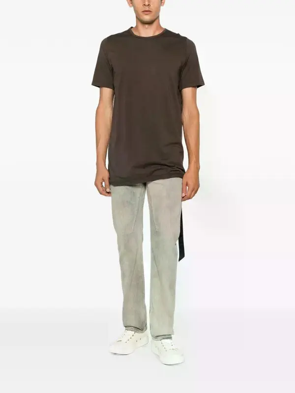 Rick Owens Central-seam Short-sleeve T-shirt - Brown