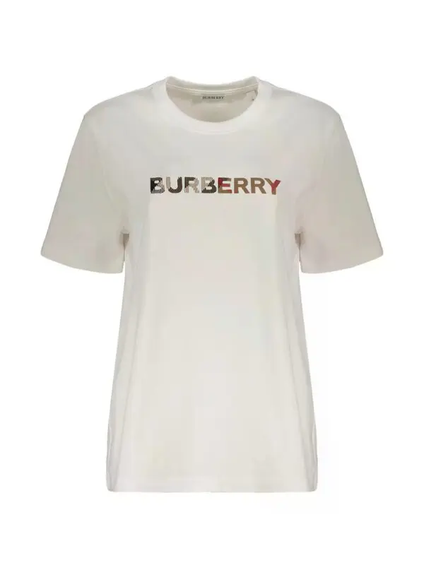 Burberry Logo-print Short-sleeve T-shirt - Neutrals