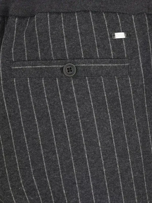 Herno Pinstriped Drawstring Trousers - Grey