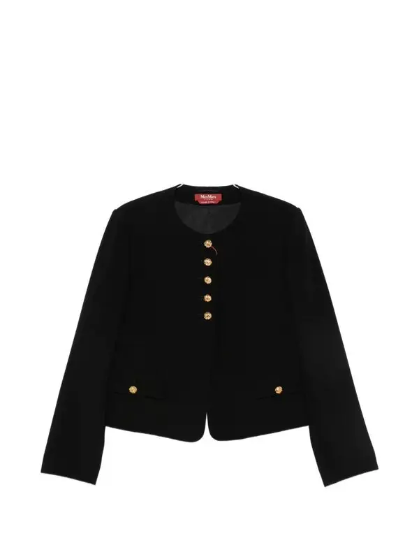 Max Mara Collarless Button-up Jacket