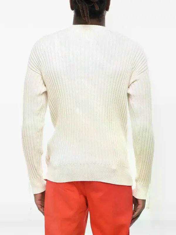 Off-White Lace-up Ribbed Sweater