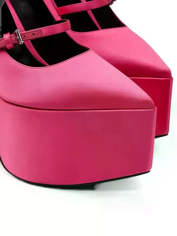 Versace Platform Buckle-strap Pumps - Pink