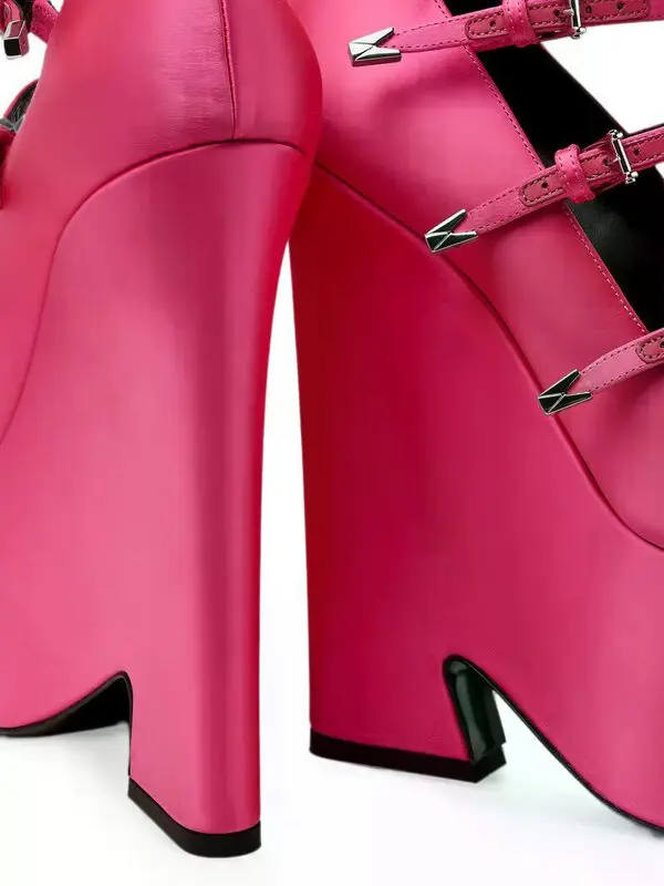 Versace Platform Buckle-strap Pumps - Pink