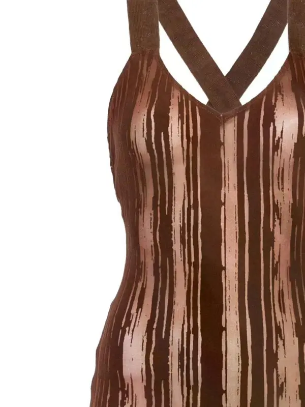ROMEO GIGLI 1990s V-neck Sleeveless Midi Dress