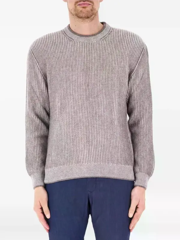 Paul & Shark Ribbed-knit Crew-neck Sweater