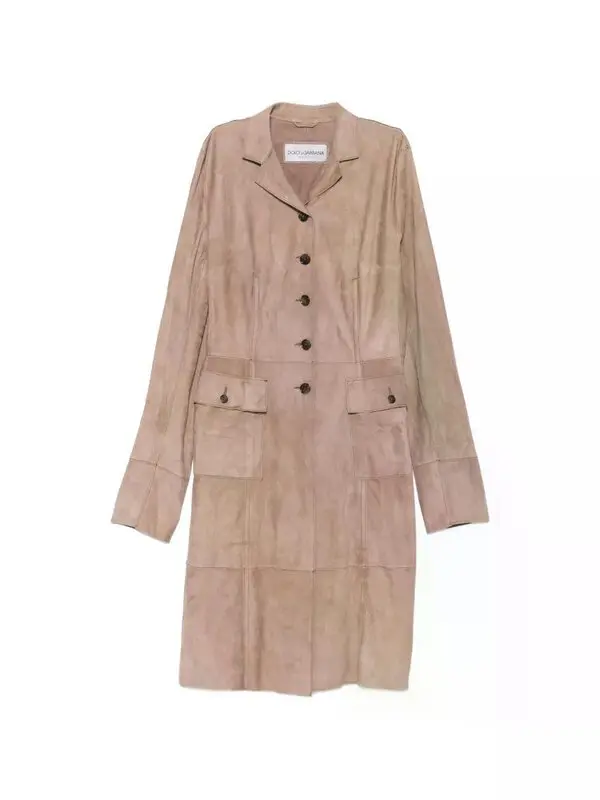 Dolce & Gabbana 2000s Single-breasted Suede Coat