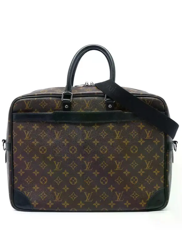 LOUIS VUITTON Monogram Macassar Porte Documents Voyage Gm Business Bag