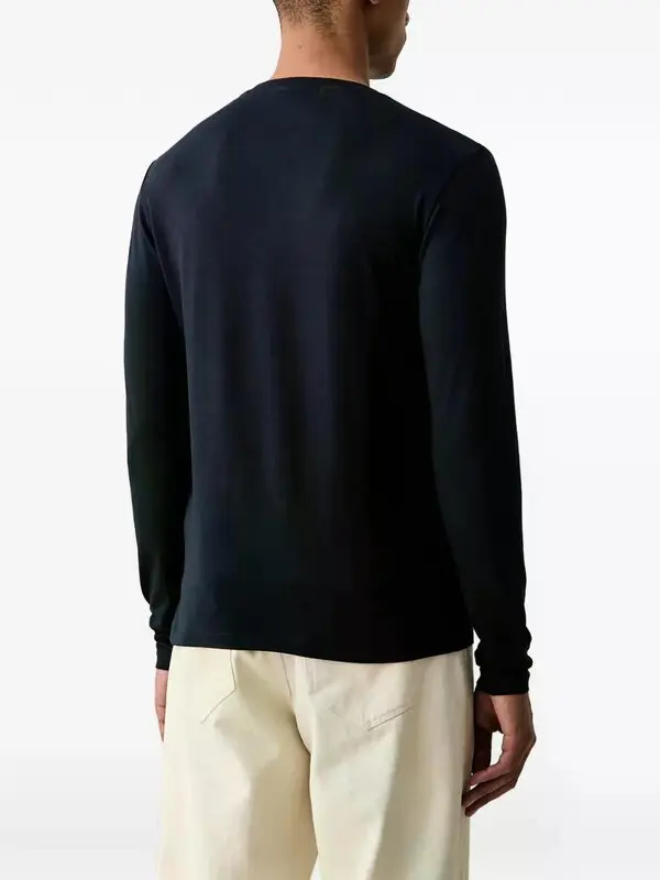TRUSSARDI Embroidered Long-sleeve T-shirt - Blue