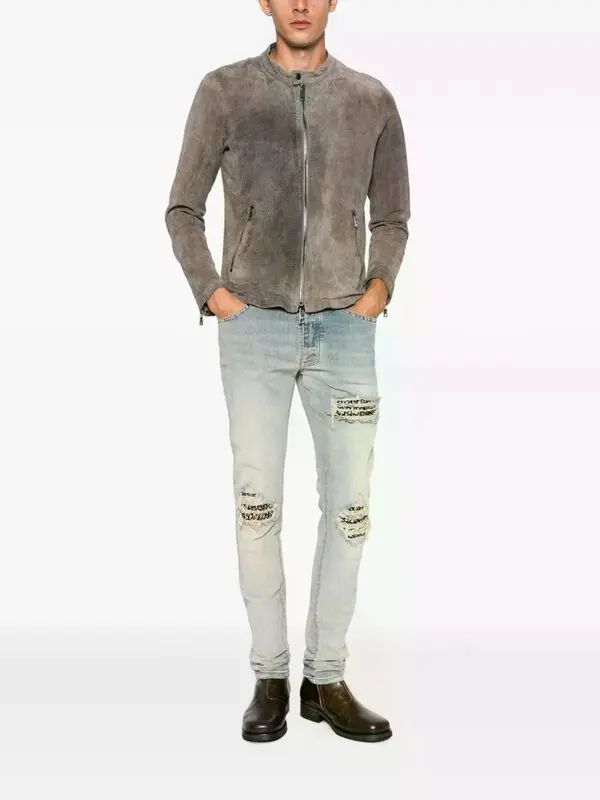 GIORGIO BRATO Zip-up Suede Jacket