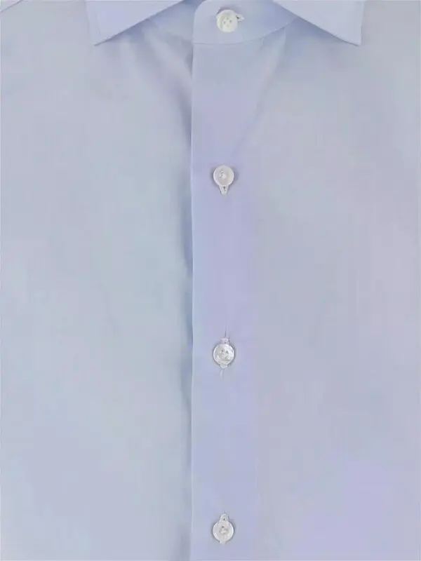 FINAMORE 1925 Buttoned-cuff Curved-hem Shirt