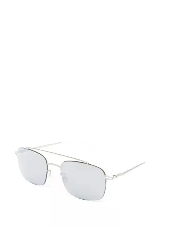 Mykita Square Frame Double Bridge Sunglasses - Silver