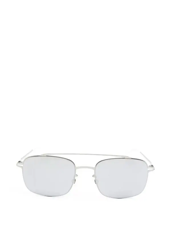 Mykita Square Frame Double Bridge Sunglasses - Silver