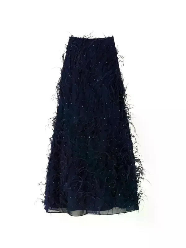 Pinko Feather-trim Sequin-embellished Dress