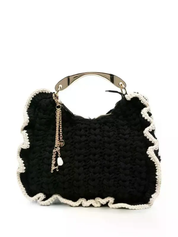 TWINSET Crochet Ruffled-trim Tote Bag