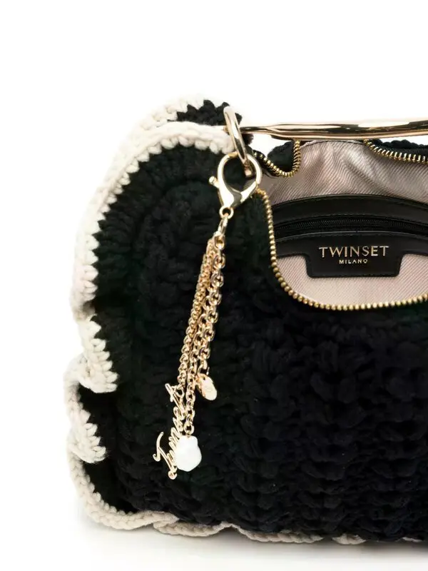 TWINSET Crochet Ruffled Tote Bag