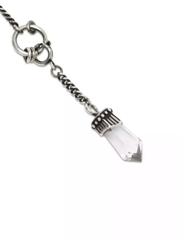 ANN DEMEULEMEESTER Tone Layered Necklace With Crystal Pendant