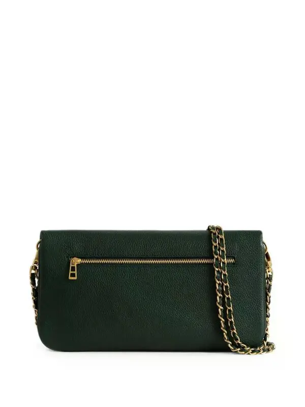 Zadig&Voltaire Grained Leather Rock Clutch With Embellished Wings