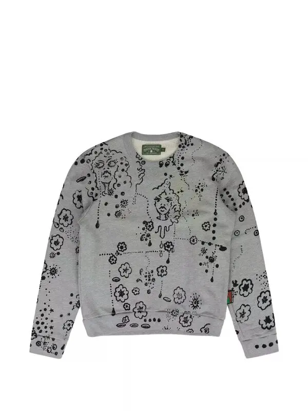 DENIM TEARS X Irak Tears Graphic Print Crewneck Sweatshirt