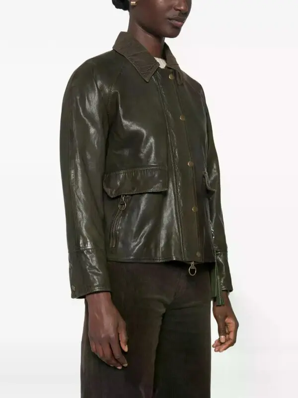 THE JACKIE LEATHERS Leather Zip-up Jacket
