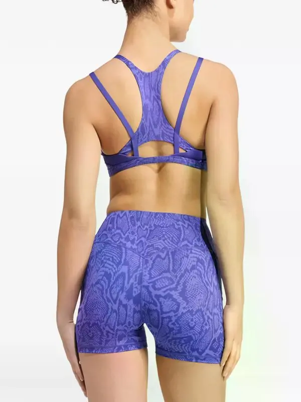 Adidas Optime Snake-print Sports Bra