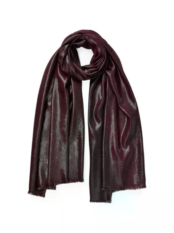 JANE CARR Mercury Frayed Scarf - Red