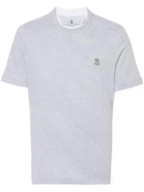 Brunello Cucinelli Logo-embroidered T-shirt