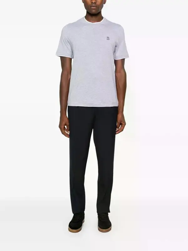 Brunello Cucinelli Logo-embroidered T-shirt