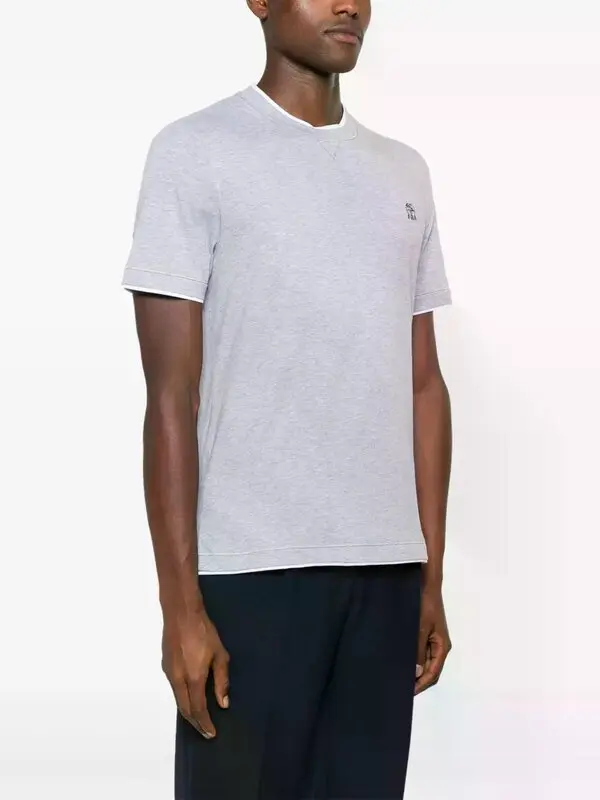 Brunello Cucinelli Logo-embroidered T-shirt