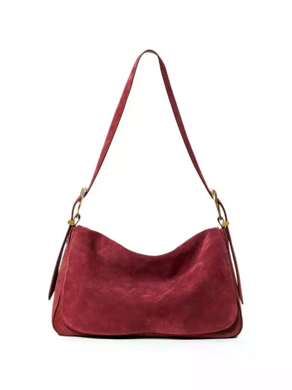 TWINSET Liliane Suede Shoulder Bag With Buckles