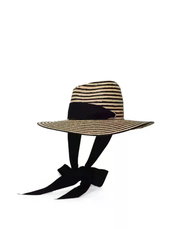 GIGI BURRIS MILLINERY Jeanne Striped Raffia Hat