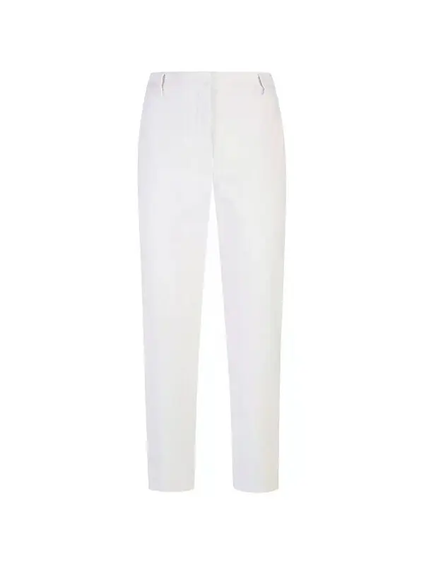 Eleventy Tapered Cropped Trousers In Sand Beige Silk